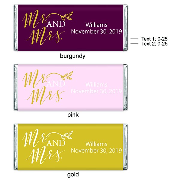 Personalized Wedding Hershey's Chocolate Bars