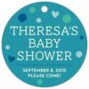 Personalized Round Baby Shower Gift Tags